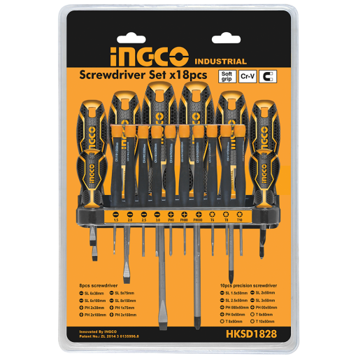 Screwdrivers, Ingco - Screwdriver & Precision Screwdriver Set, 18 Piec