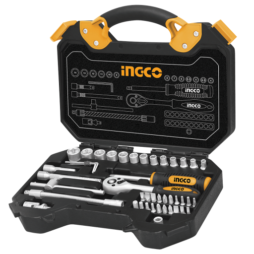 Socket Sets, Ingco - 1/4" Socket Set, 45 Pieces