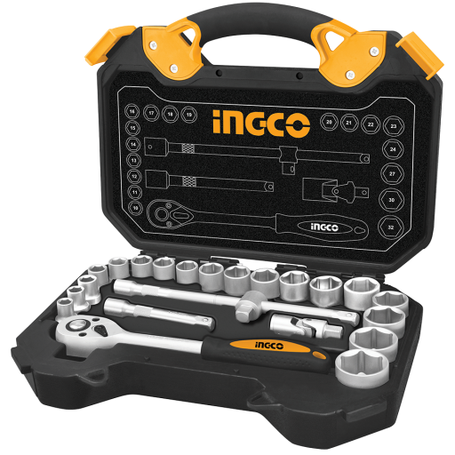 Socket Sets, Ingco - 1/2" Socket Set, 25 Pieces